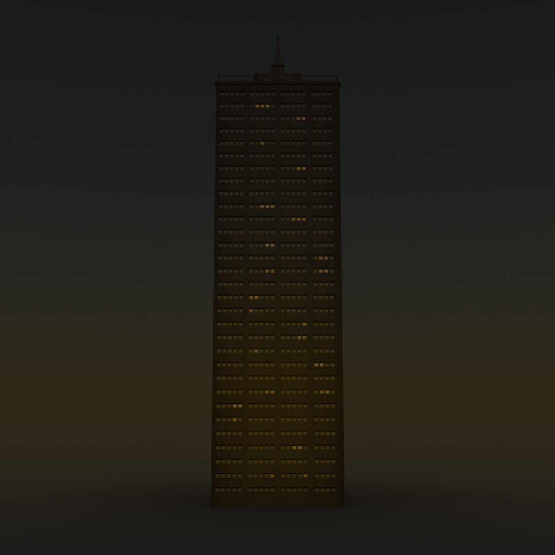 skyscraper 04 day night 3d model