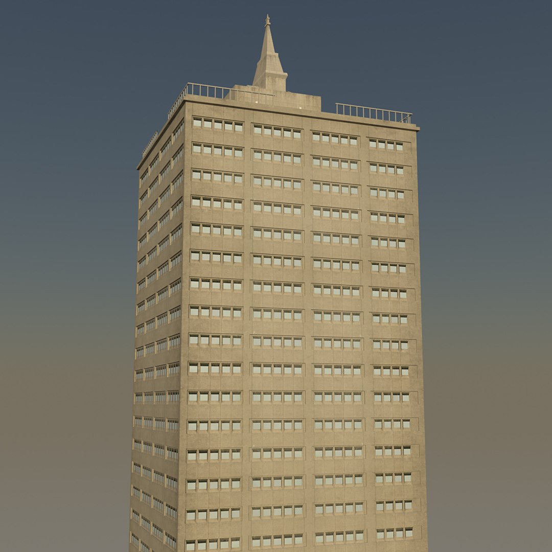 skyscraper 04 day night 3d model
