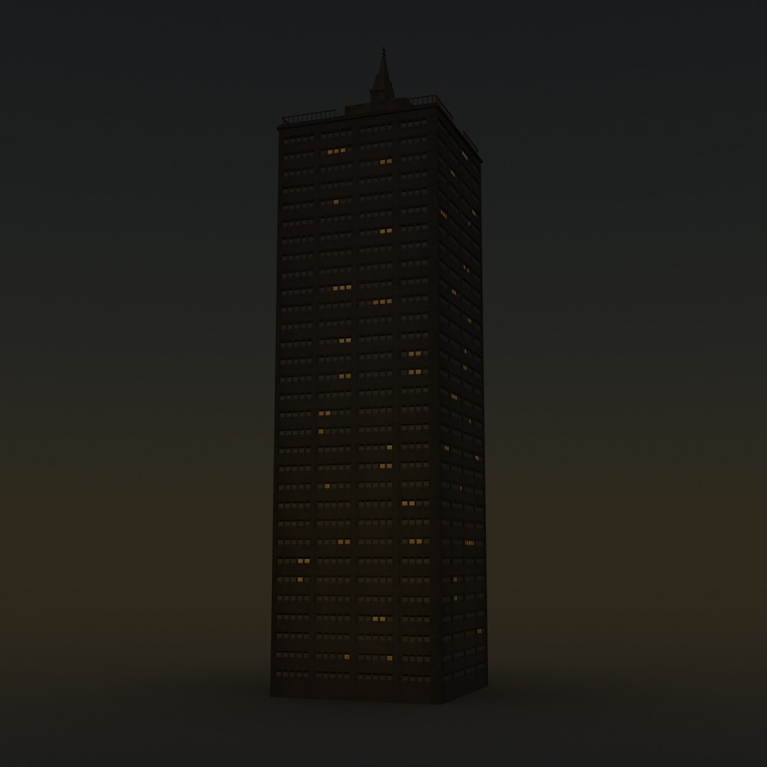 skyscraper 04 day night 3d model