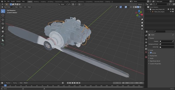 modelo 3d Motor aeronáutico de pistón - TurboSquid 1987007
