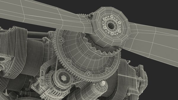 modelo 3d Motor aeronáutico de pistón - TurboSquid 1987007