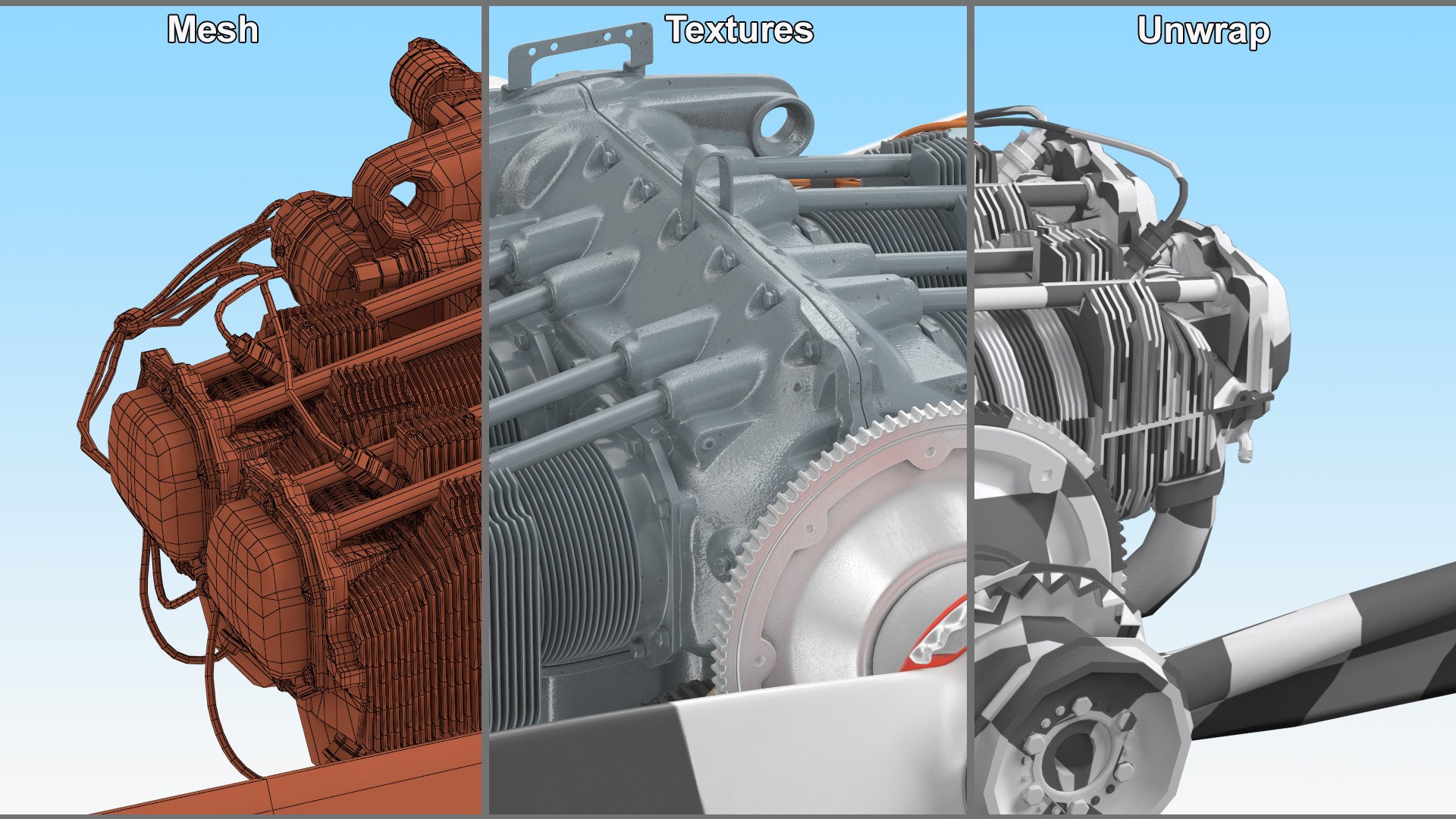 3D Piston Aero Engine model - TurboSquid 1987007