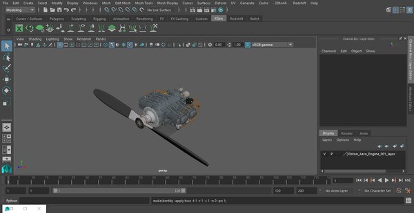 modelo 3d Motor aeronáutico de pistón - TurboSquid 1987007