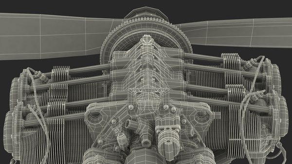 modelo 3d Motor aeronáutico de pistón - TurboSquid 1987007