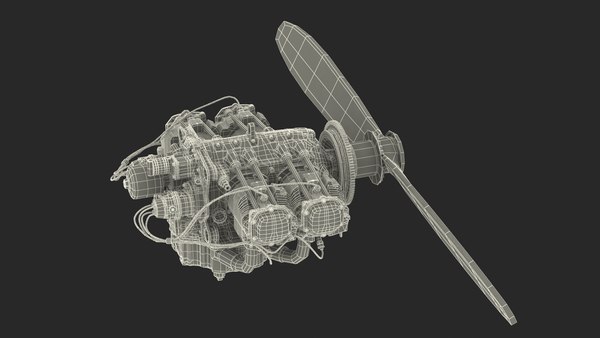 modelo 3d Motor aeronáutico de pistón - TurboSquid 1987007