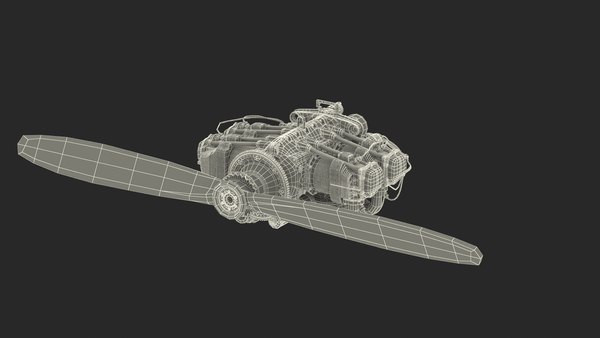modelo 3d Motor aeronáutico de pistón - TurboSquid 1987007