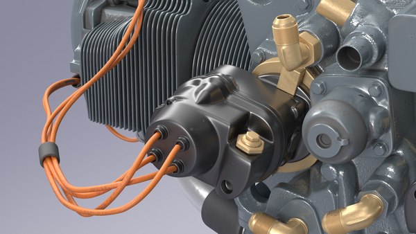 modelo 3d Motor aeronáutico de pistón - TurboSquid 1987007