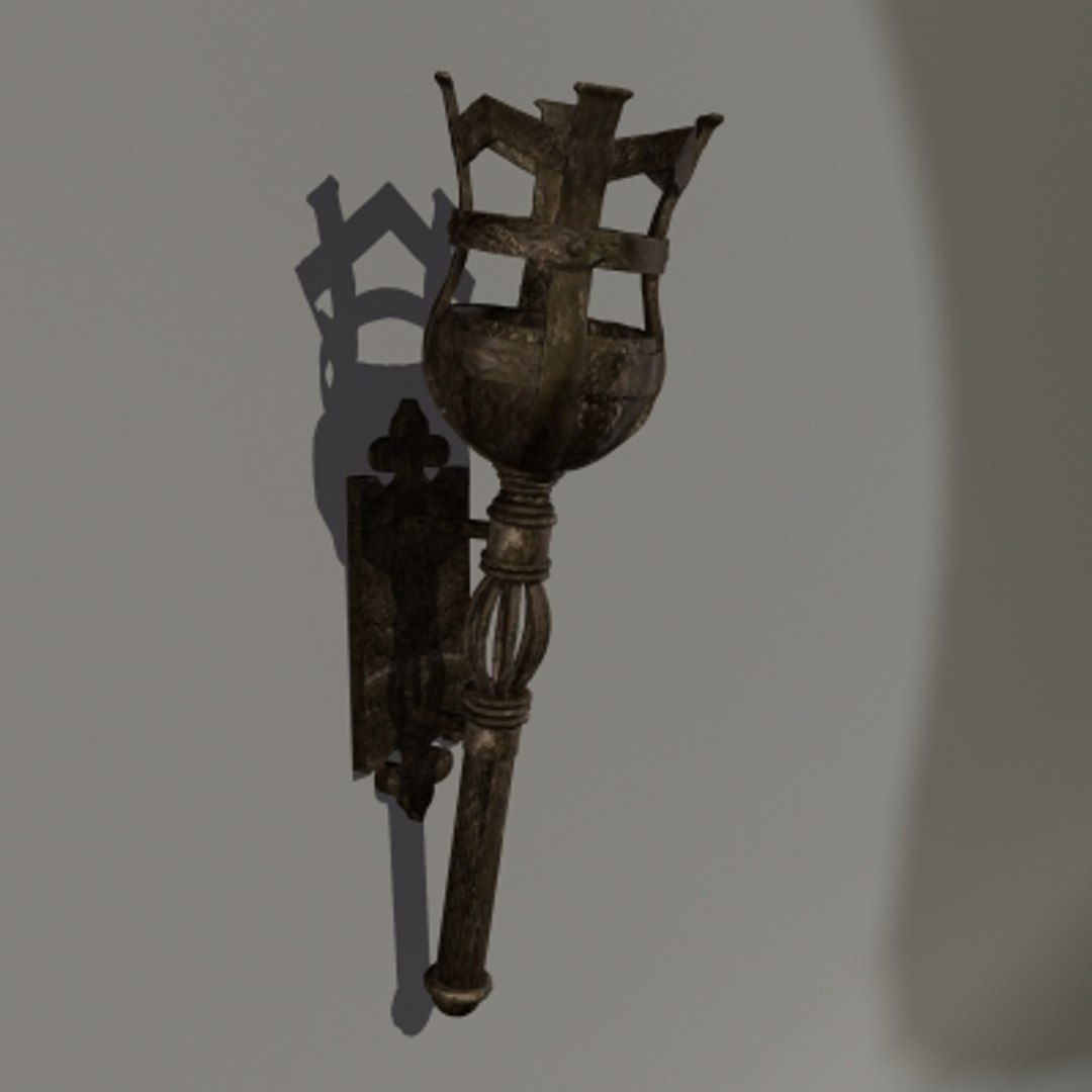 Medieval Torch Obj