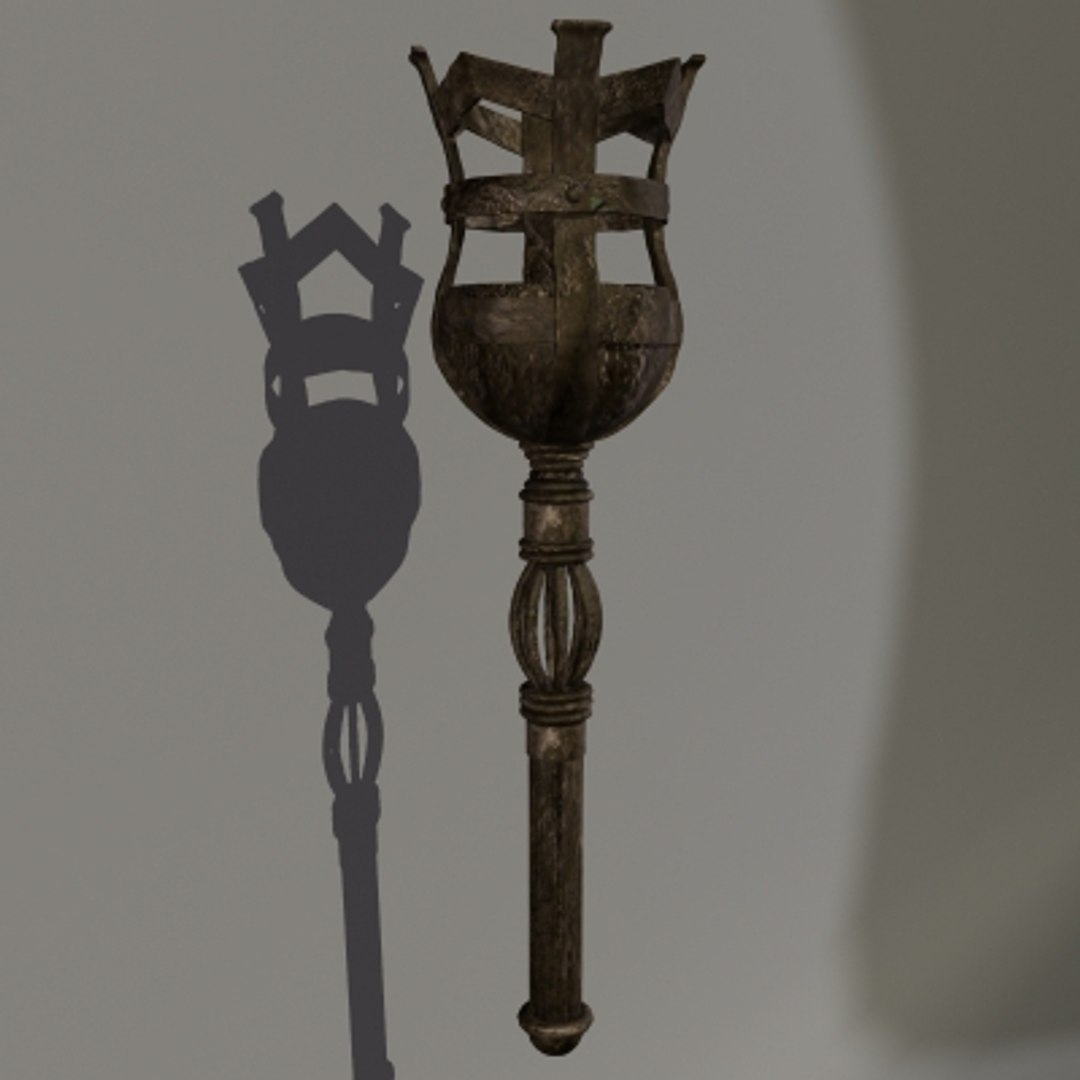 Medieval Torch Obj