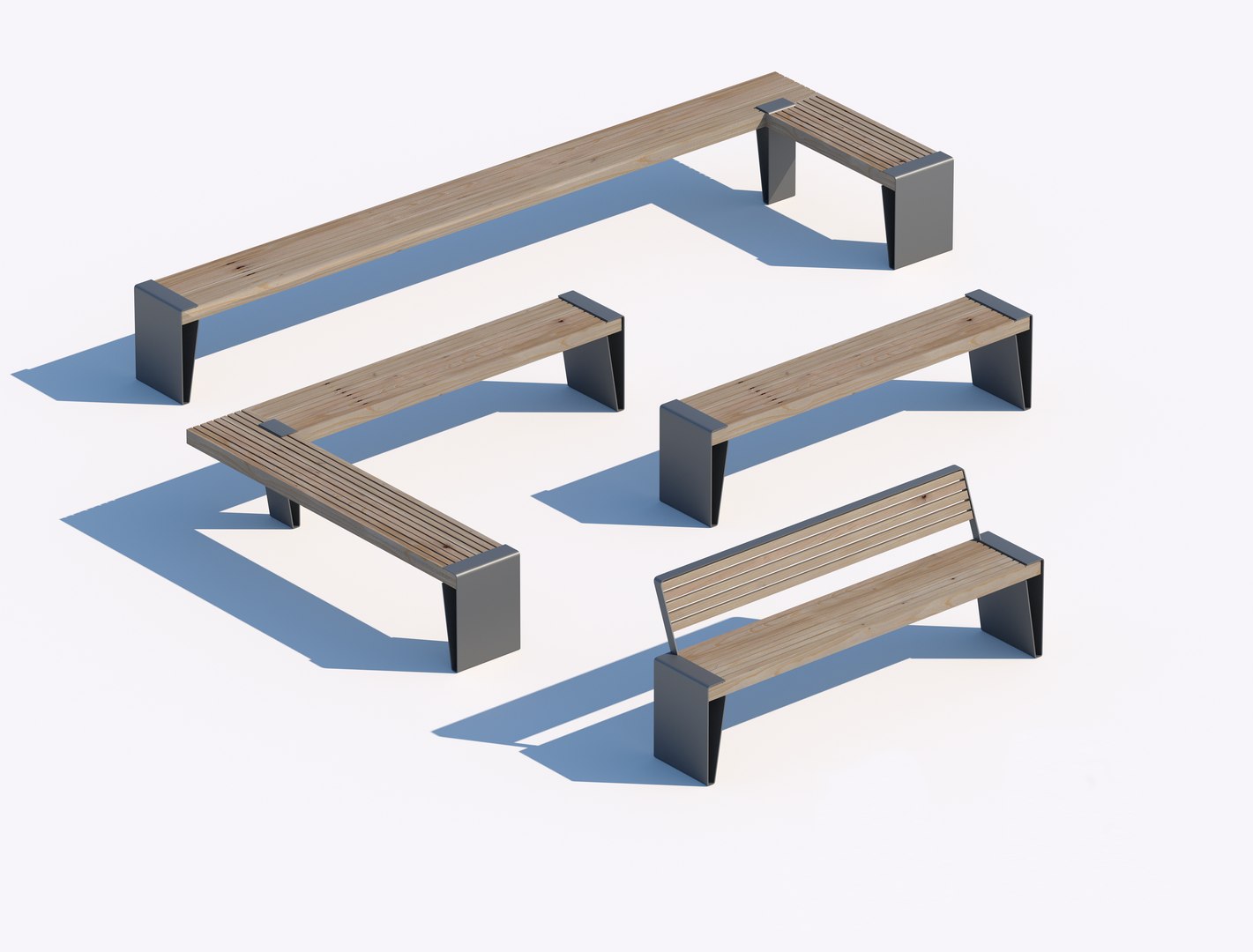 Modern Benches 3D Model - TurboSquid 1636492