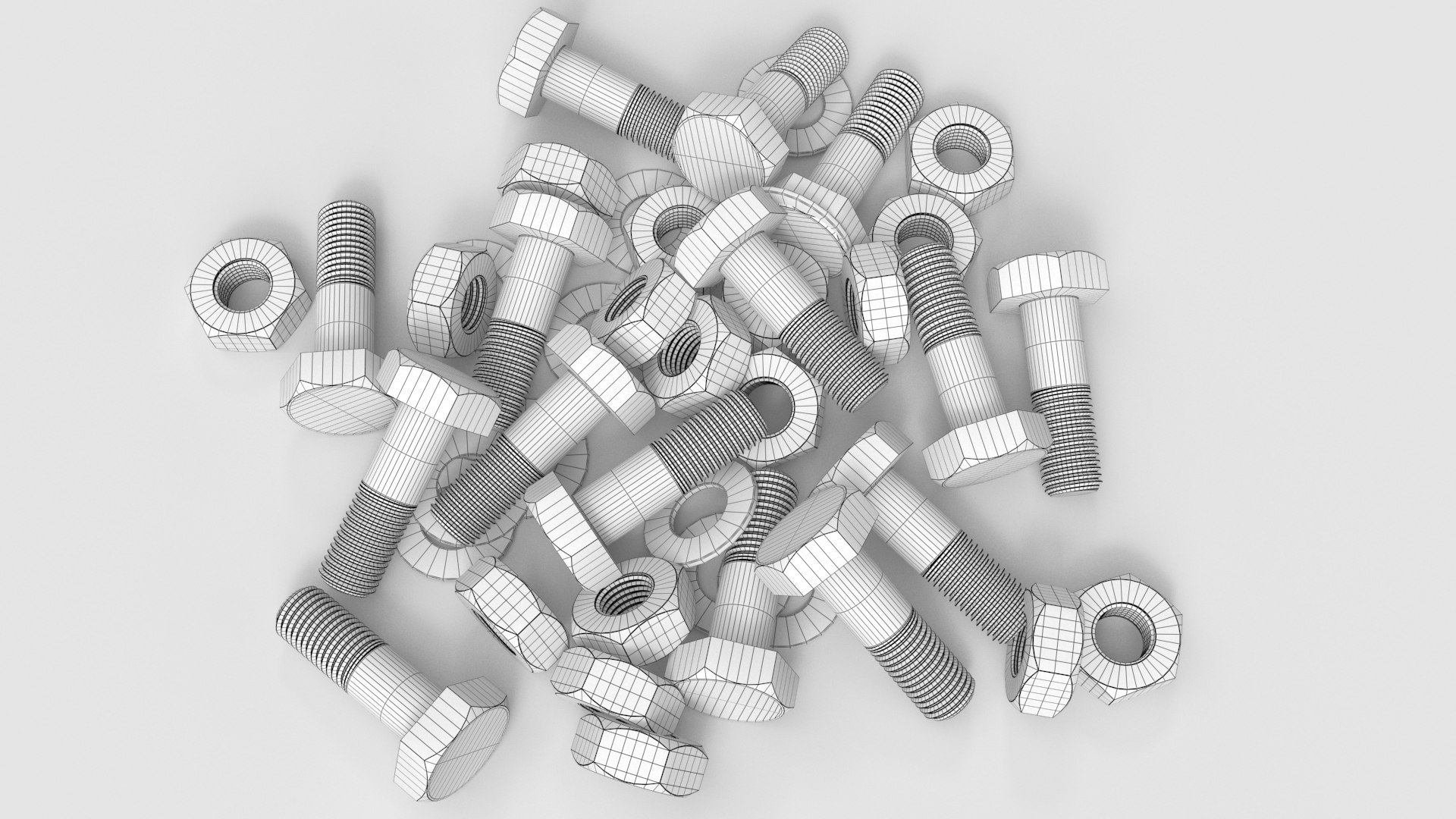 Rusted Metal Hex Bolts Nuts 3D Model - TurboSquid 2116860