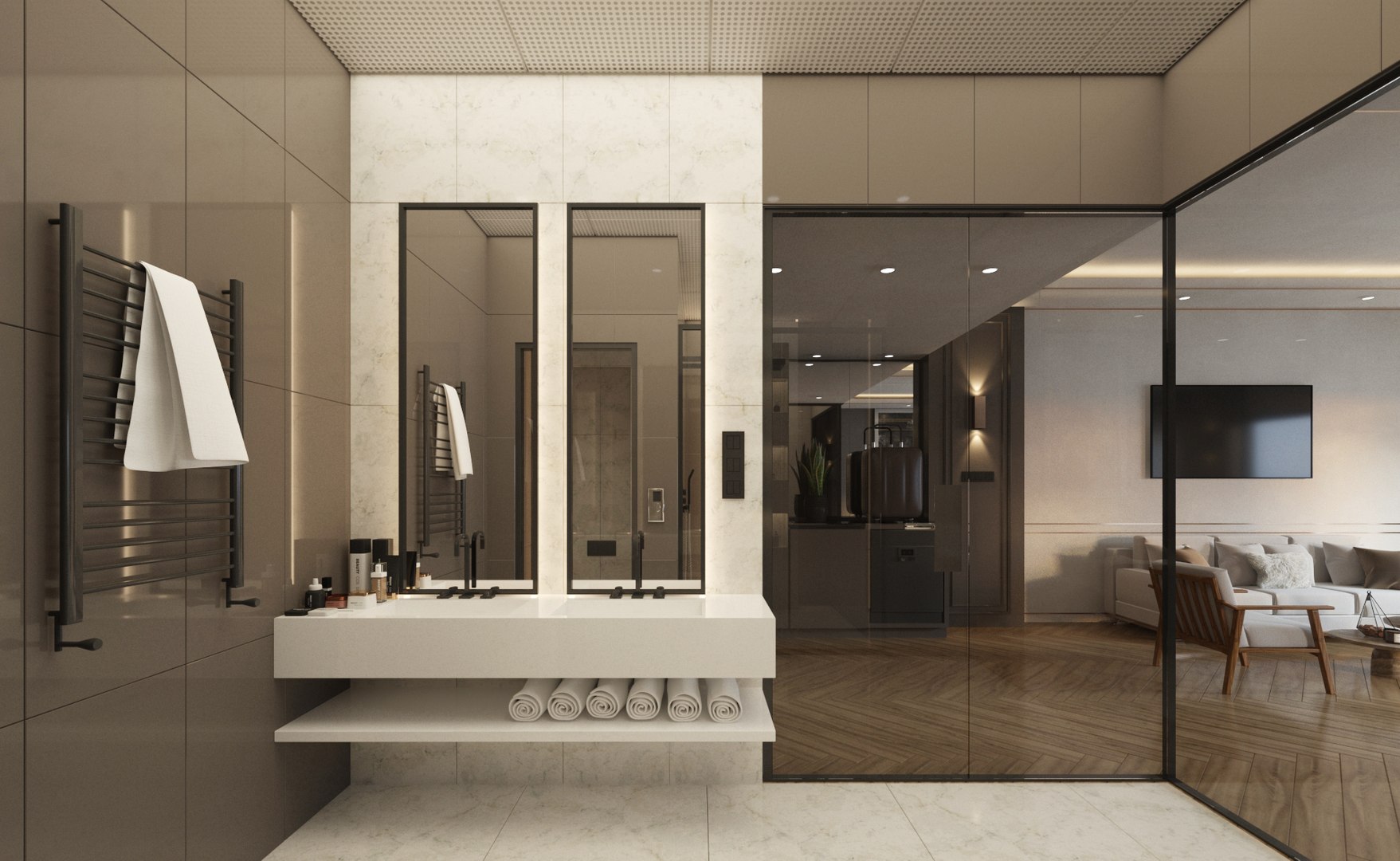 3D Modern Hotel Suite Interior - TurboSquid 2217839