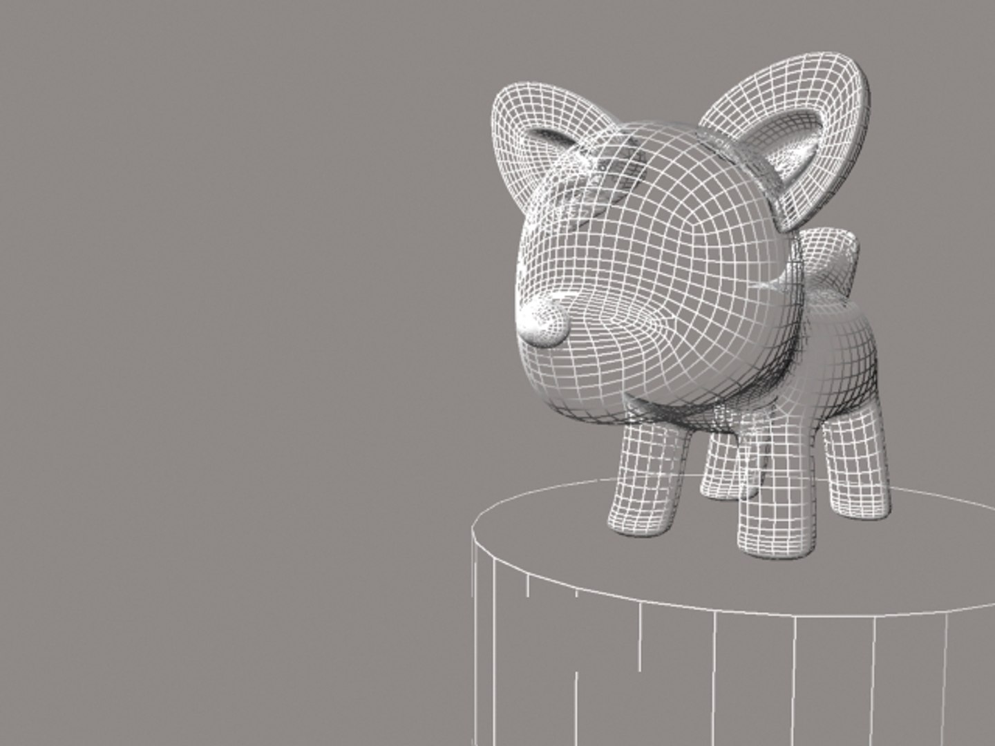 Pooch Cartoon Dog 3d Model