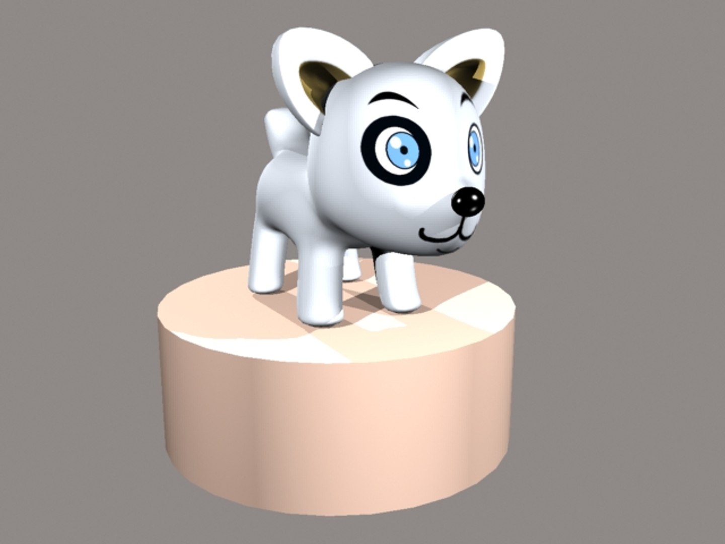 Pooch Cartoon Dog 3d Model