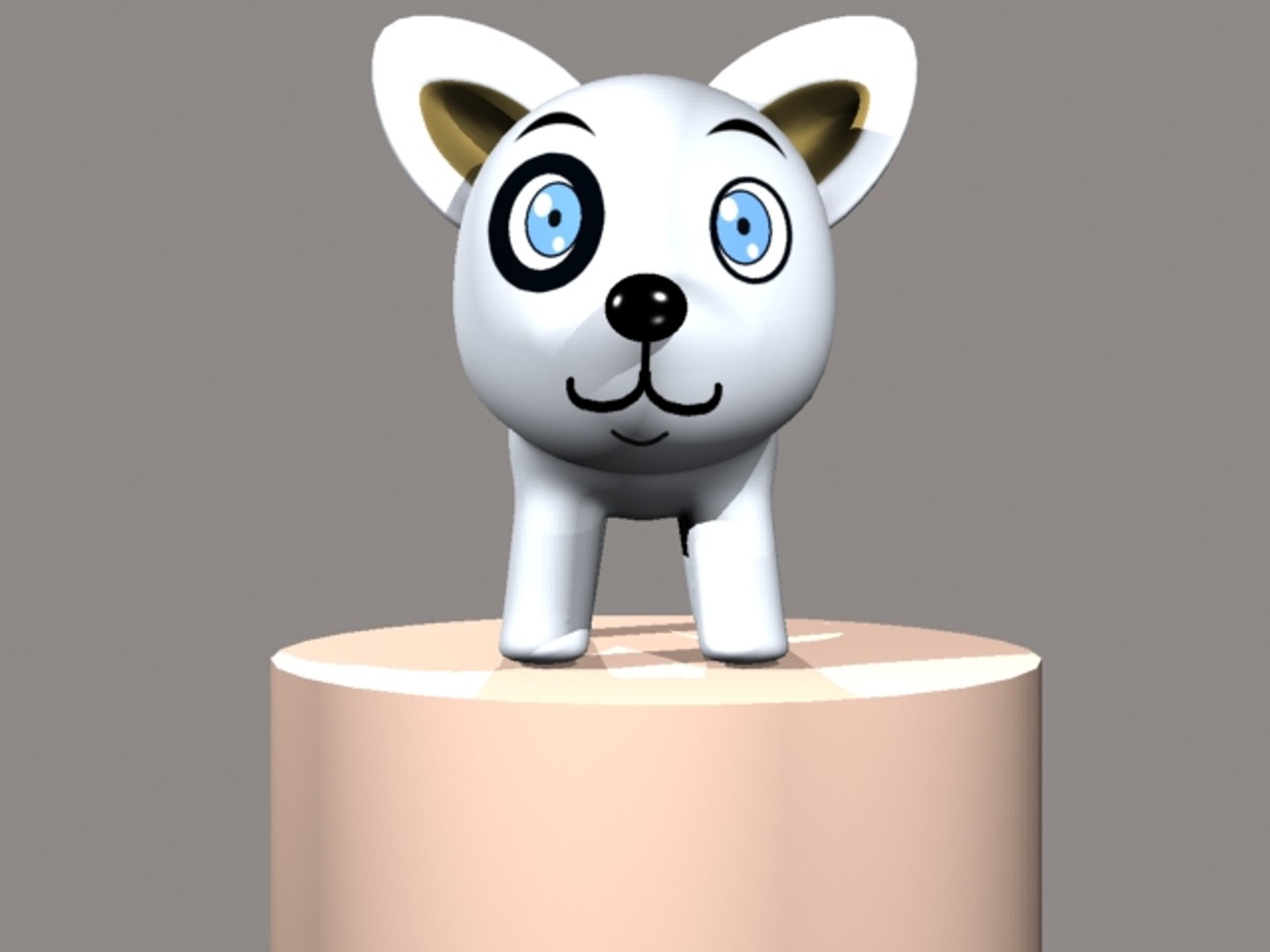 Pooch Cartoon Dog 3d Model