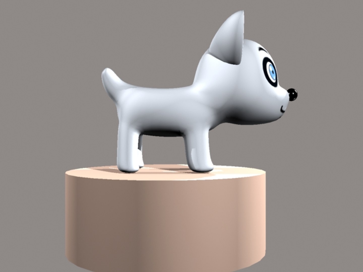 Pooch Cartoon Dog 3d Model