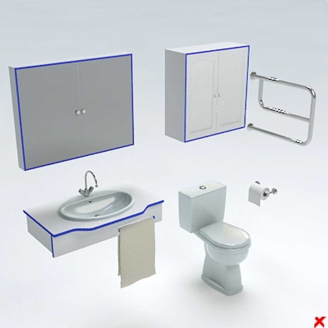3d model toilet