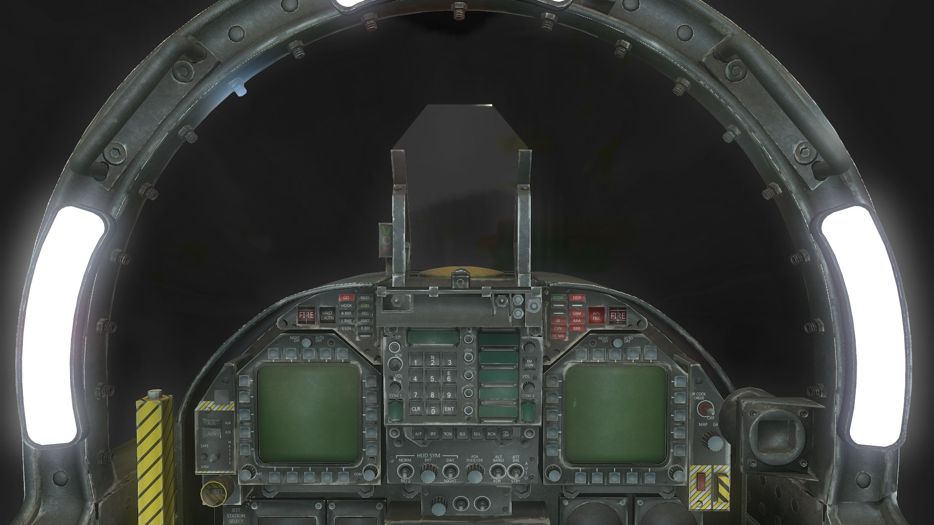 Fighter Jet Cockpit 3d Obj
