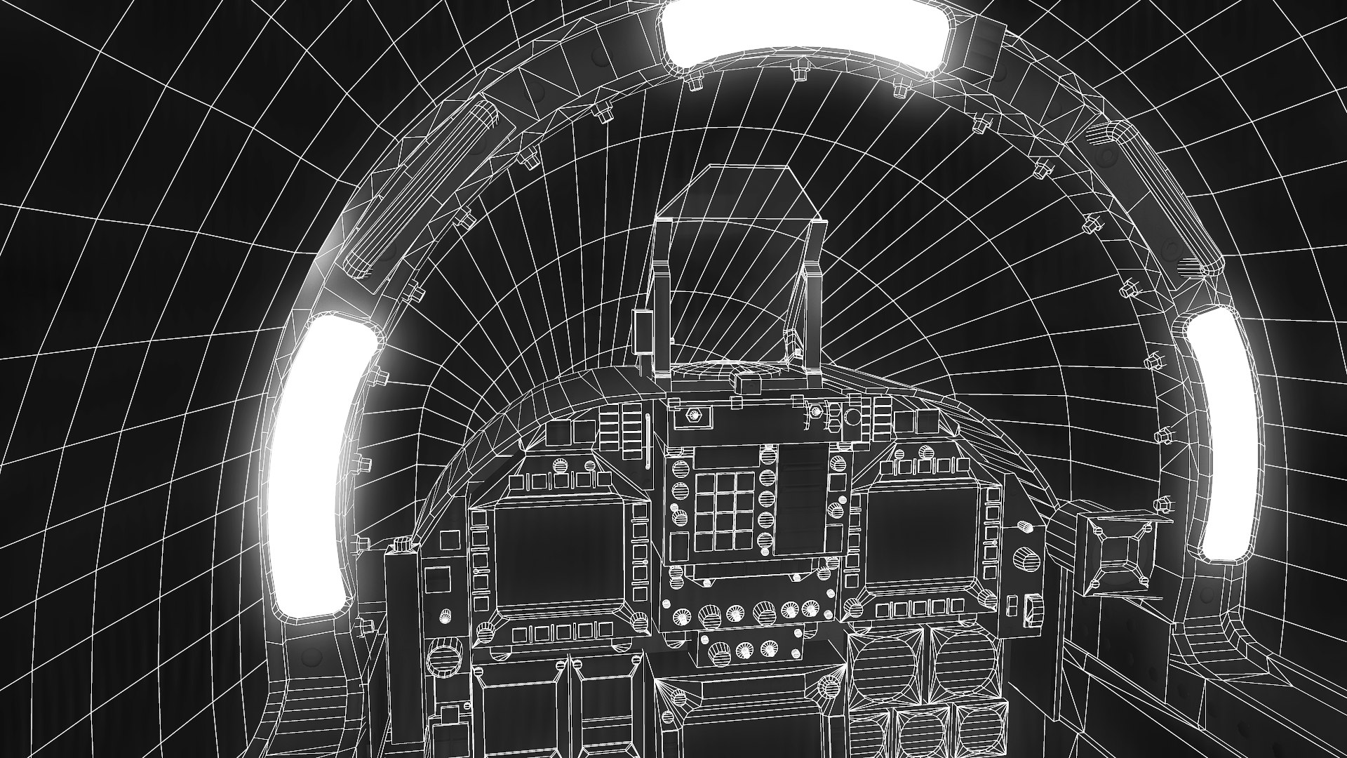 Fighter Jet Cockpit 3d Obj