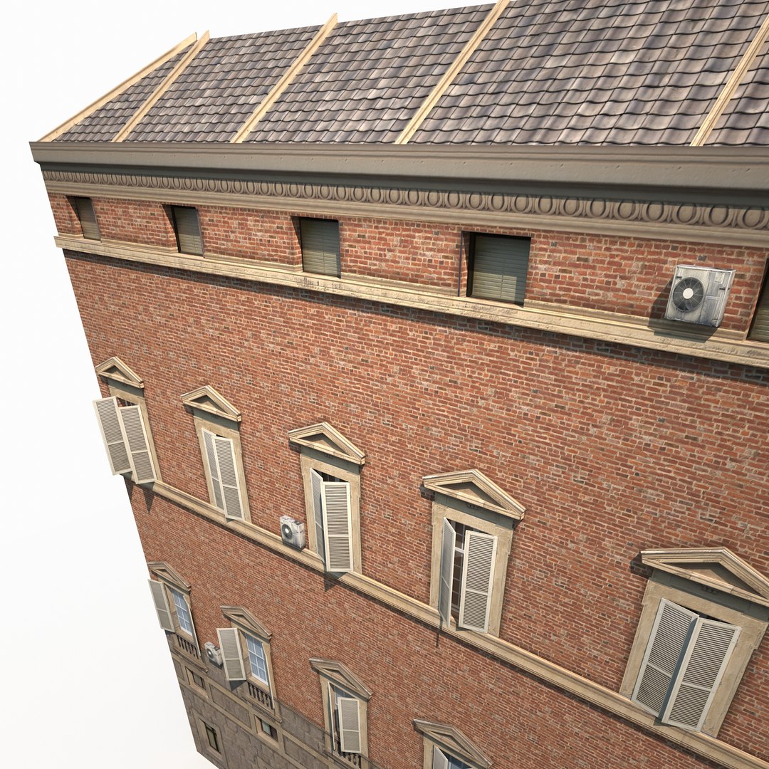 Old building facade model - TurboSquid 1203867