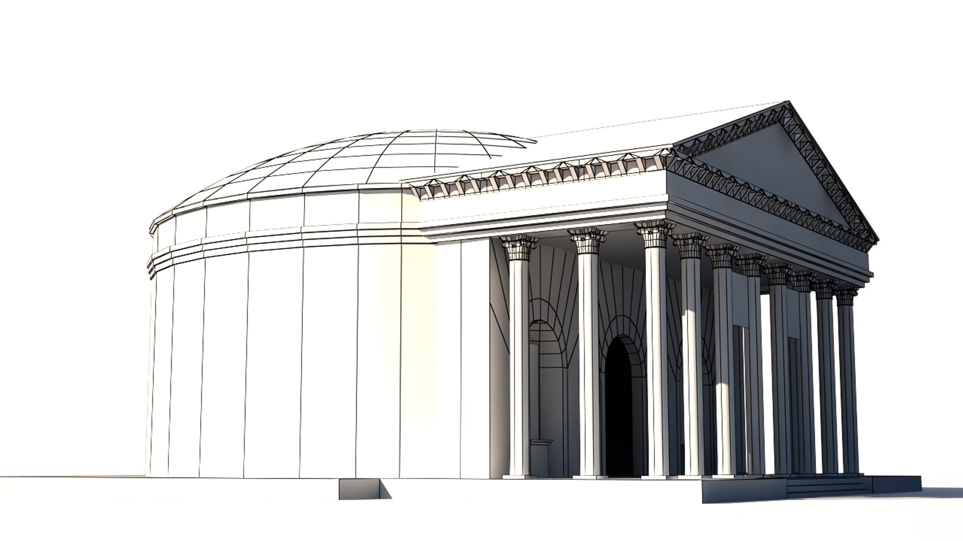 3d Ancient Rome Building Model