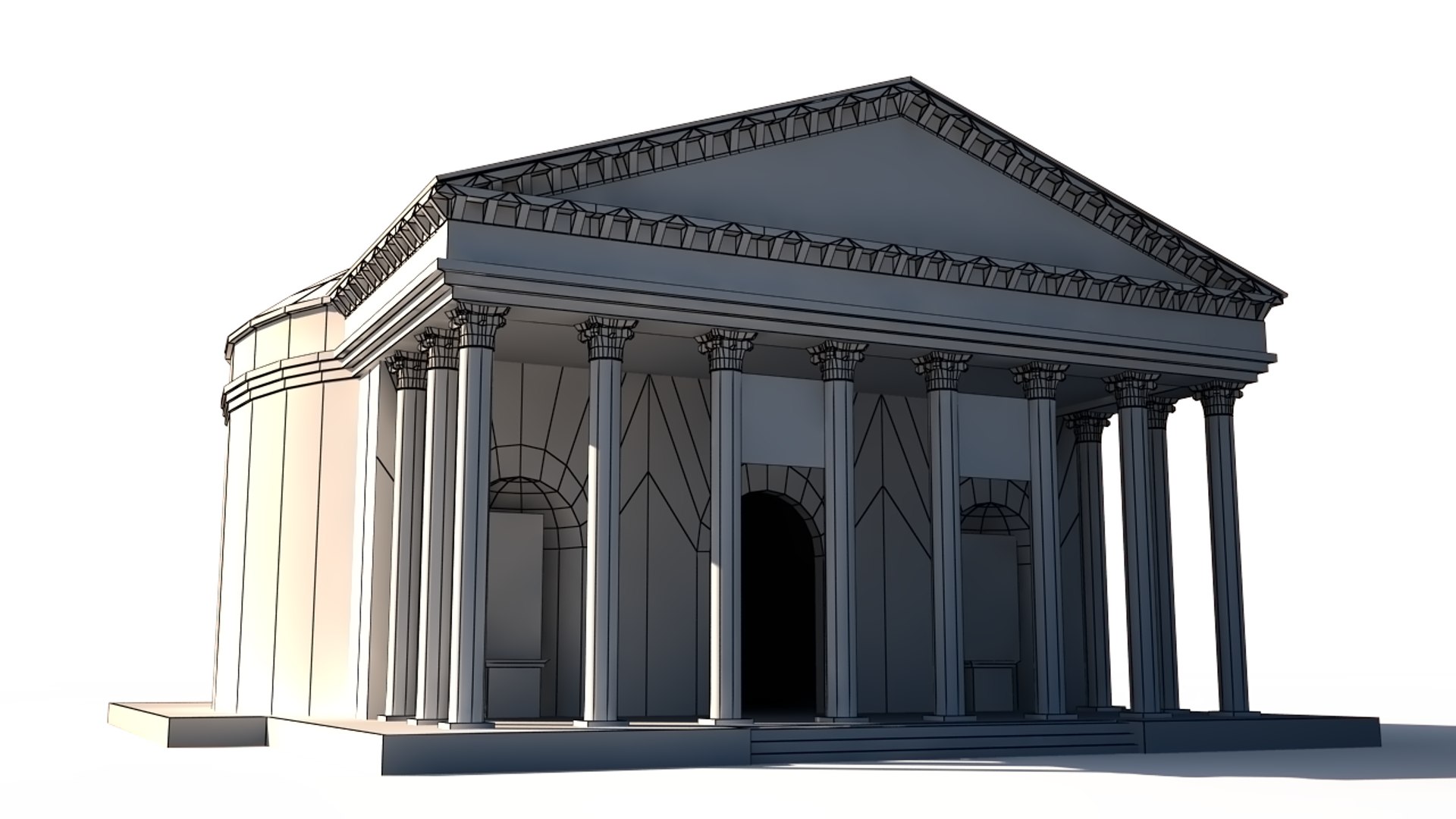 3d Ancient Rome Building Model