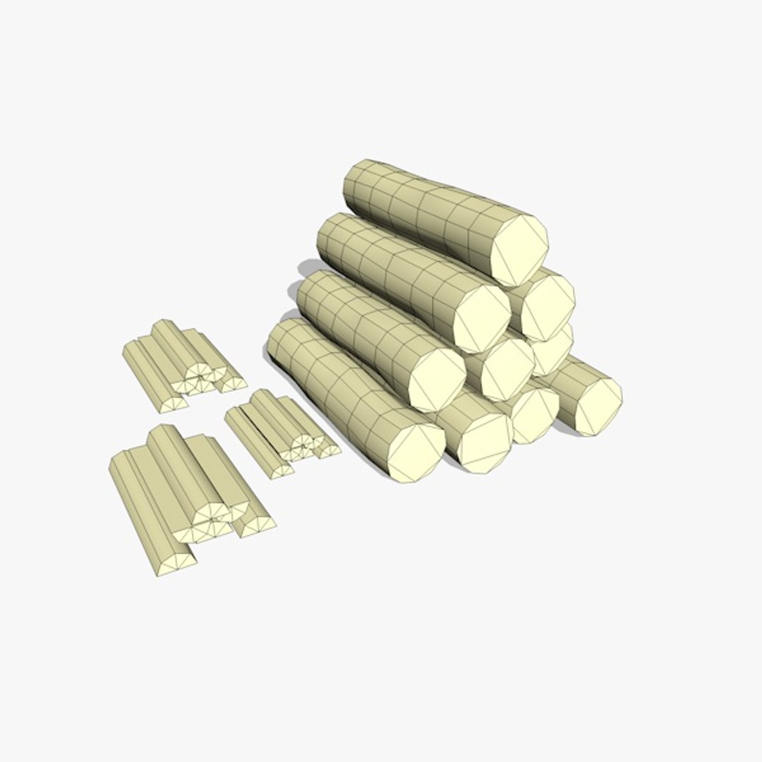 3d Model Wooden Logs