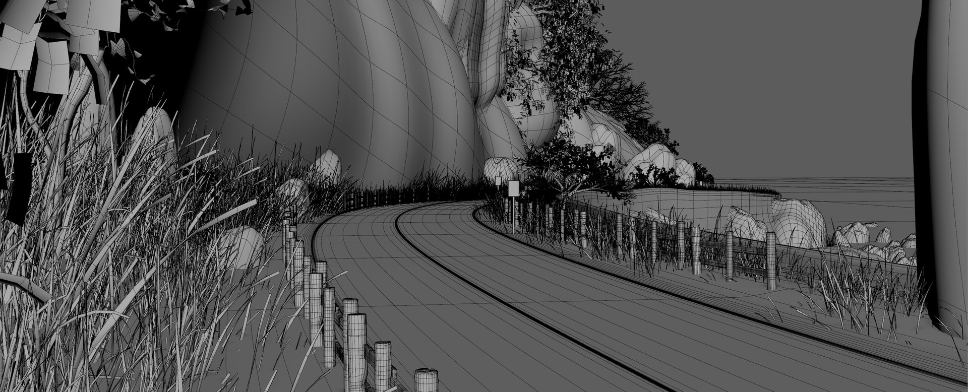 Road Toon Cartoon 3D Model - TurboSquid 1336107