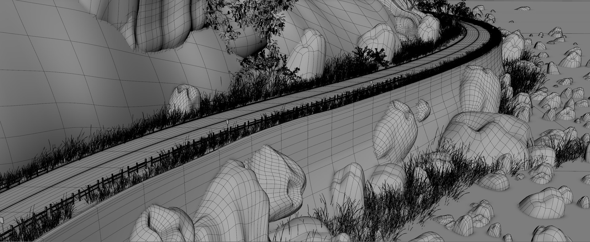 Road Toon Cartoon 3D Model - TurboSquid 1336107