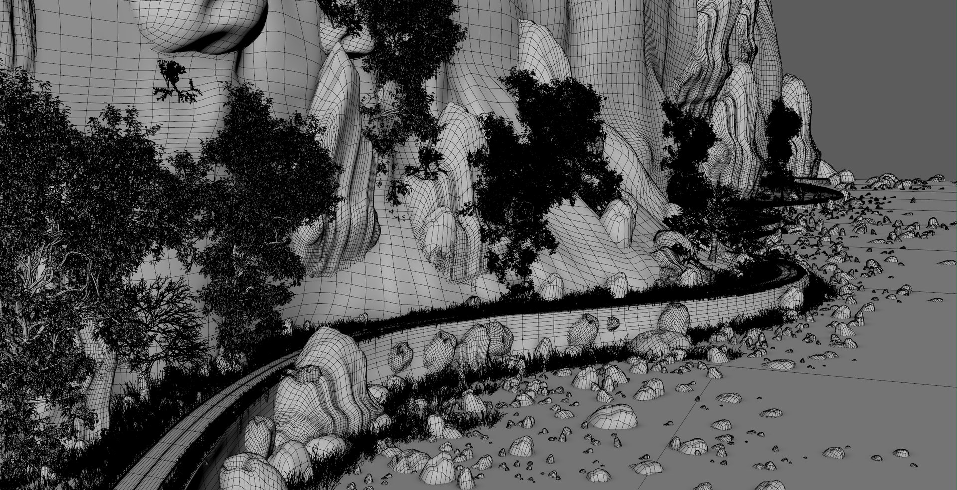 Road Toon Cartoon 3D Model - TurboSquid 1336107