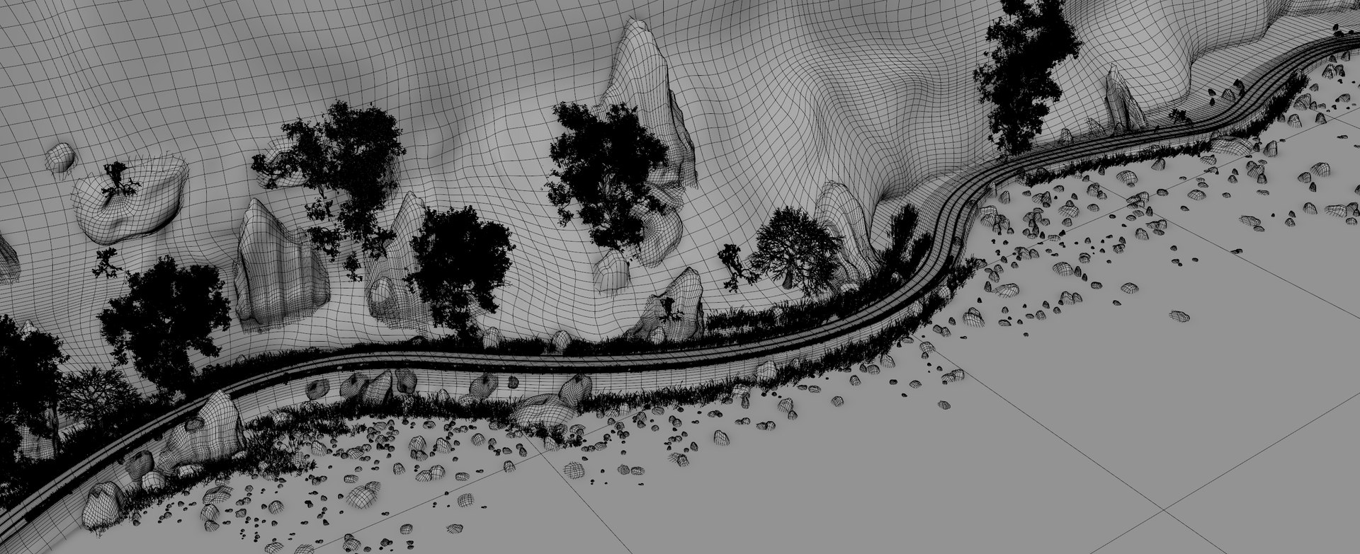 Road Toon Cartoon 3D Model - TurboSquid 1336107