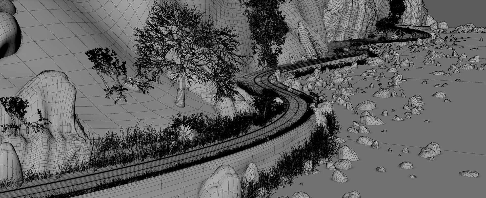 Road Toon Cartoon 3D Model - TurboSquid 1336107