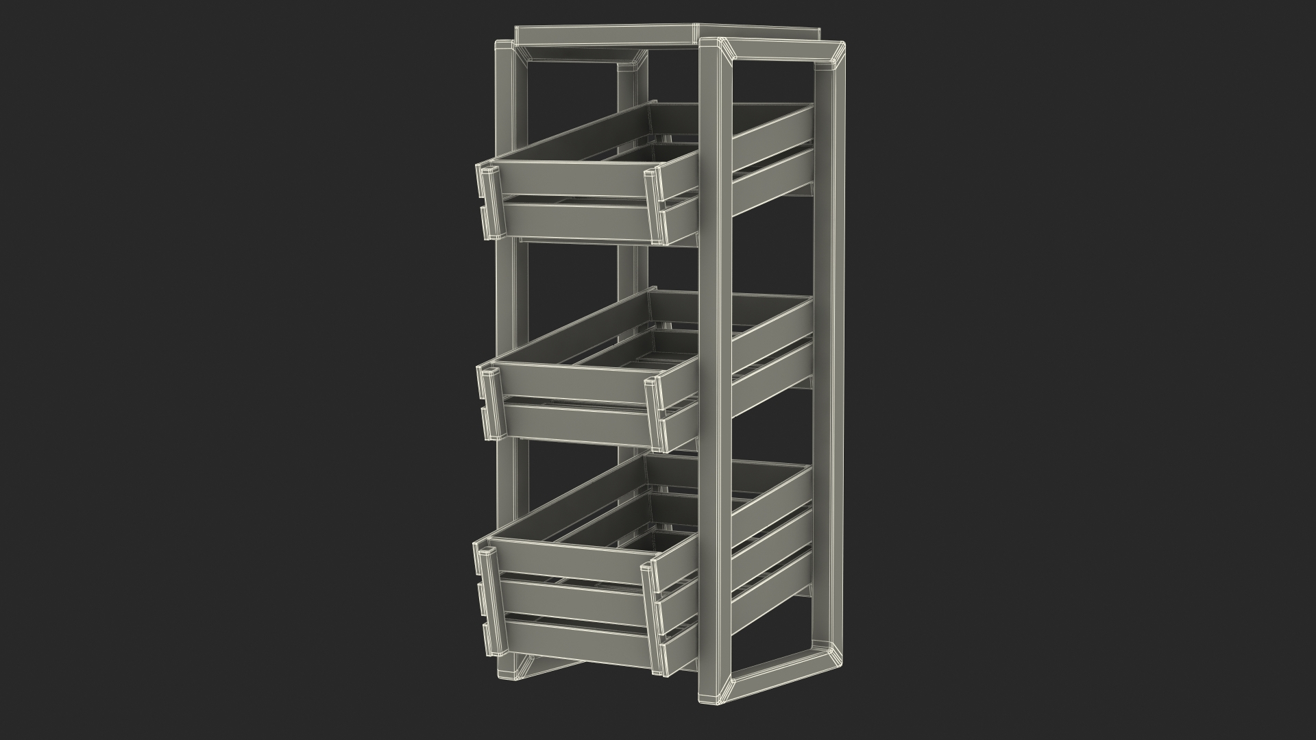 Wooden Vegetable Racks Collection 3D Model - TurboSquid 1920256