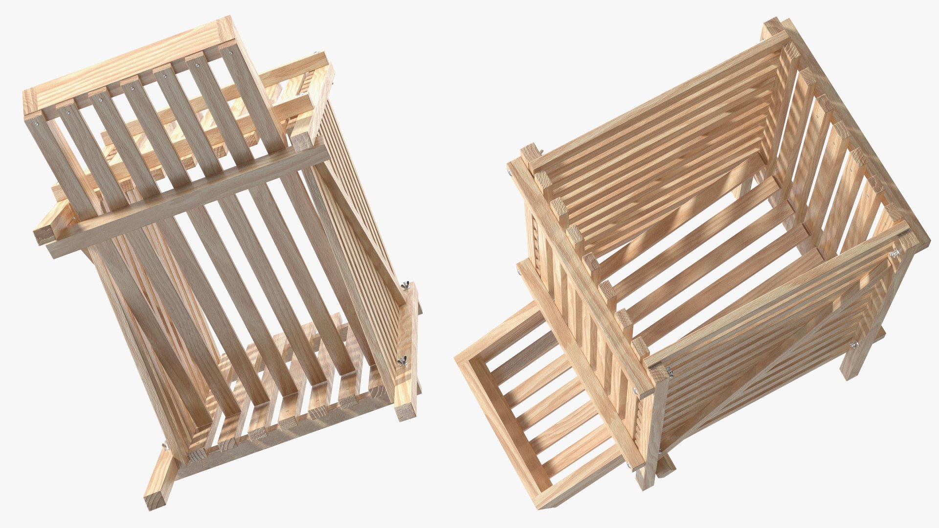 Wooden Vegetable Racks Collection 3D model - TurboSquid 1920256