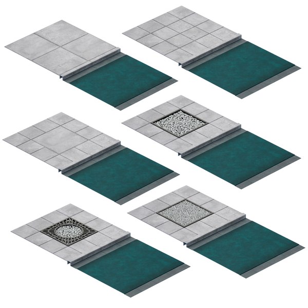 modelo 3d Pavement curb path tile - TurboSquid 2008418