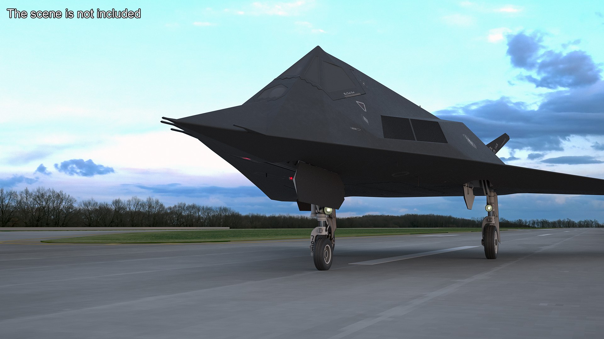 Lockheed F-117 Nighthawk Stealth Aircraft Simplified 3D Model ...