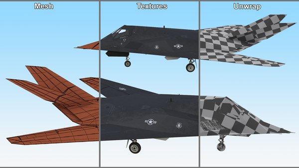 modelo 3d Avión furtivo Lockheed F-117 Nighthawk simplificado ...