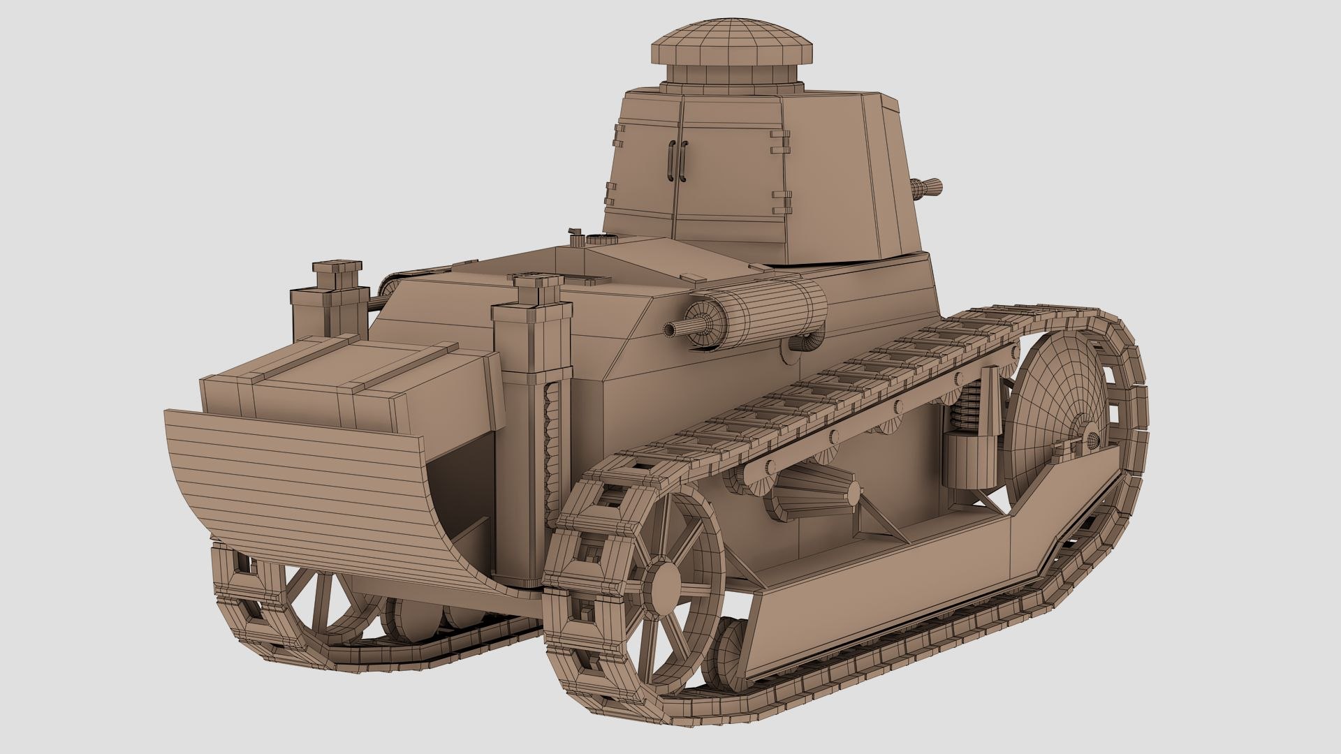 3D Fiat 3000 Tank - TurboSquid 2344127