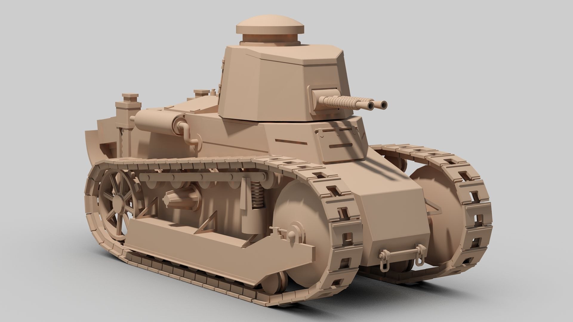 3D Fiat 3000 Tank - TurboSquid 2344127