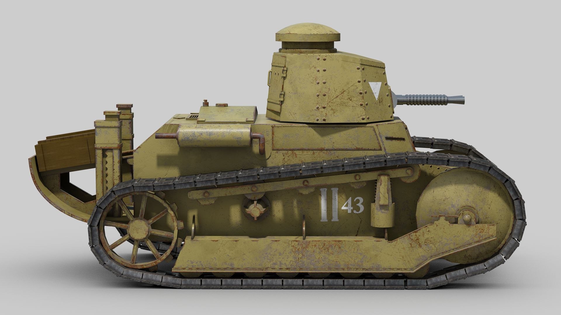 3D Fiat 3000 Tank - TurboSquid 2344127