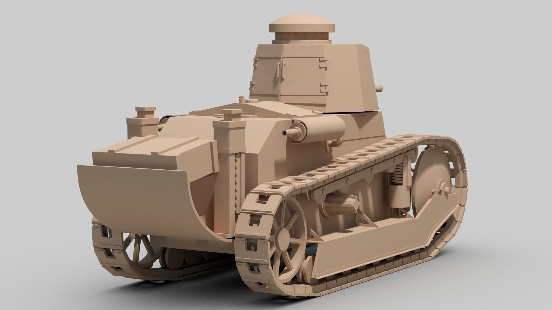 3D Fiat 3000 Tank - TurboSquid 2344127