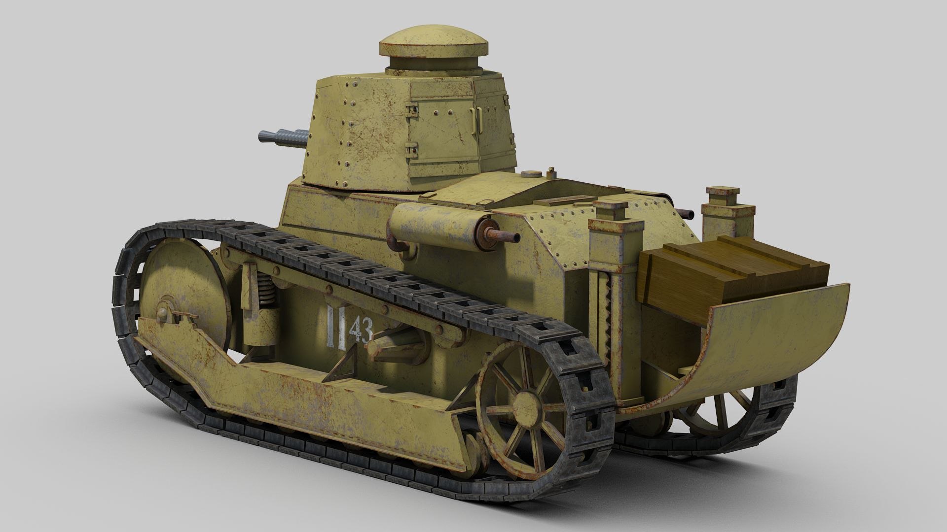 3D Fiat 3000 Tank - TurboSquid 2344127