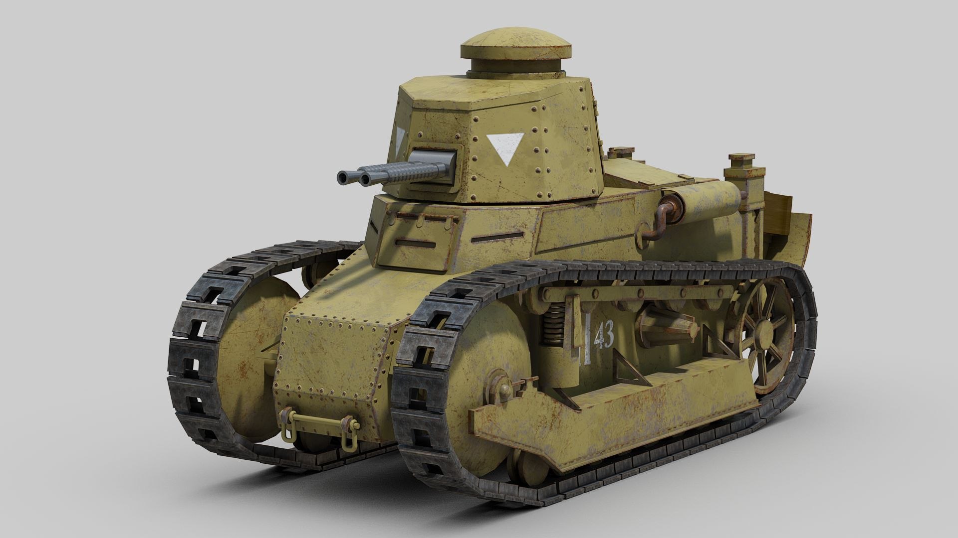 3D Fiat 3000 Tank - TurboSquid 2344127