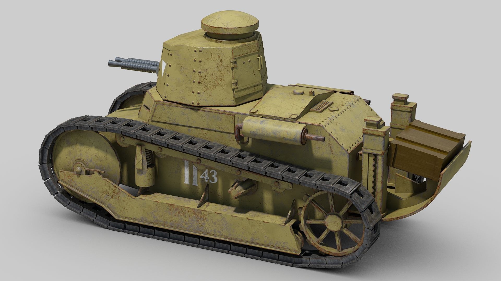 3D Fiat 3000 Tank - TurboSquid 2344127