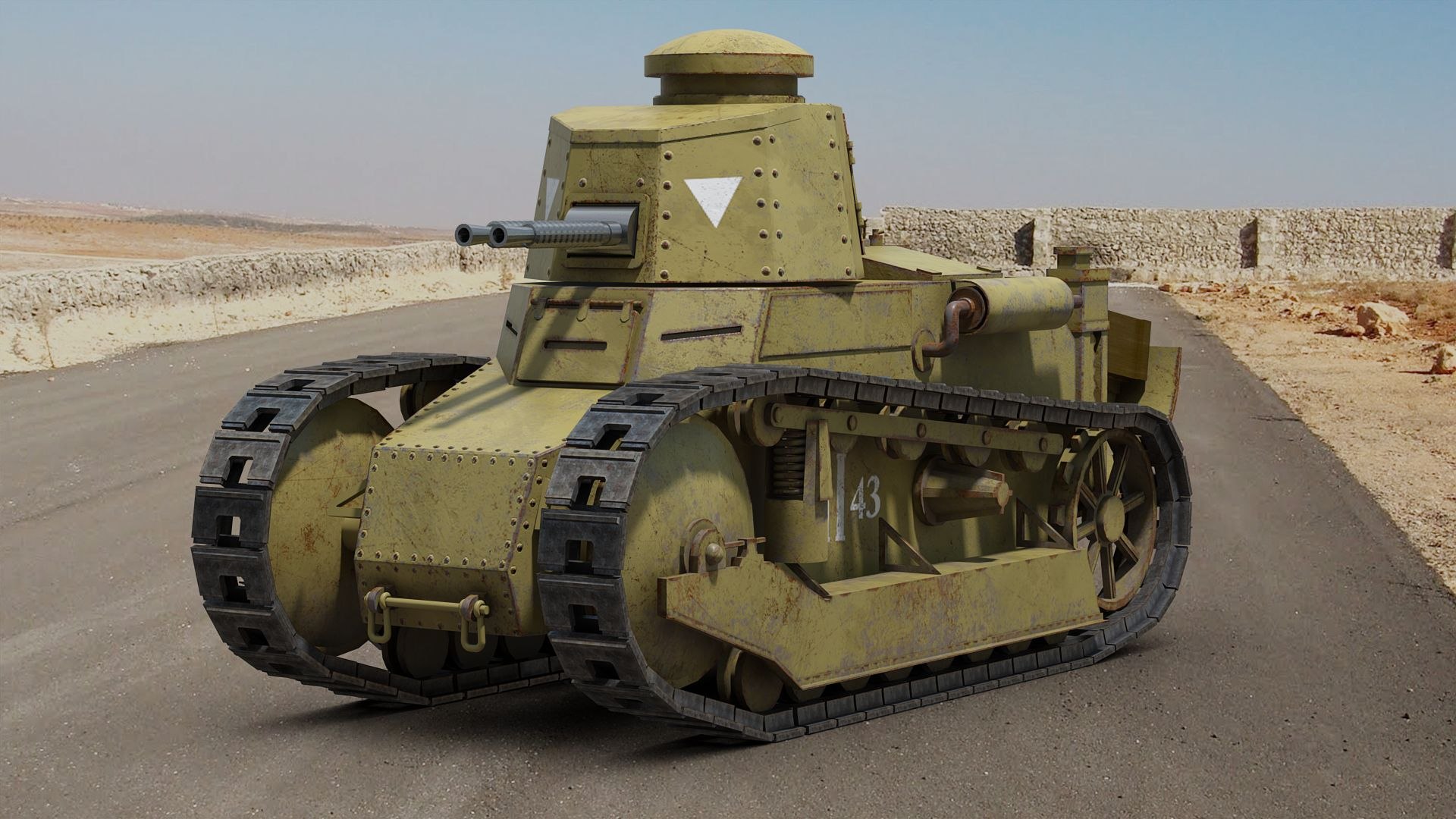 3D Fiat 3000 Tank - TurboSquid 2344127