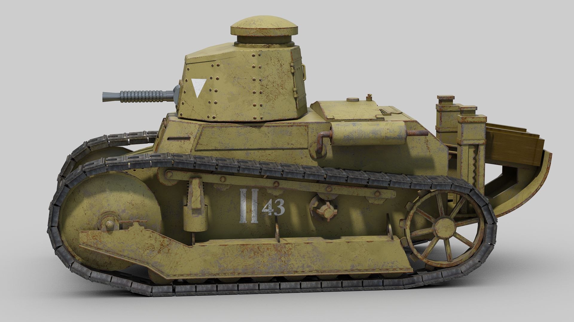 3D Fiat 3000 Tank - TurboSquid 2344127