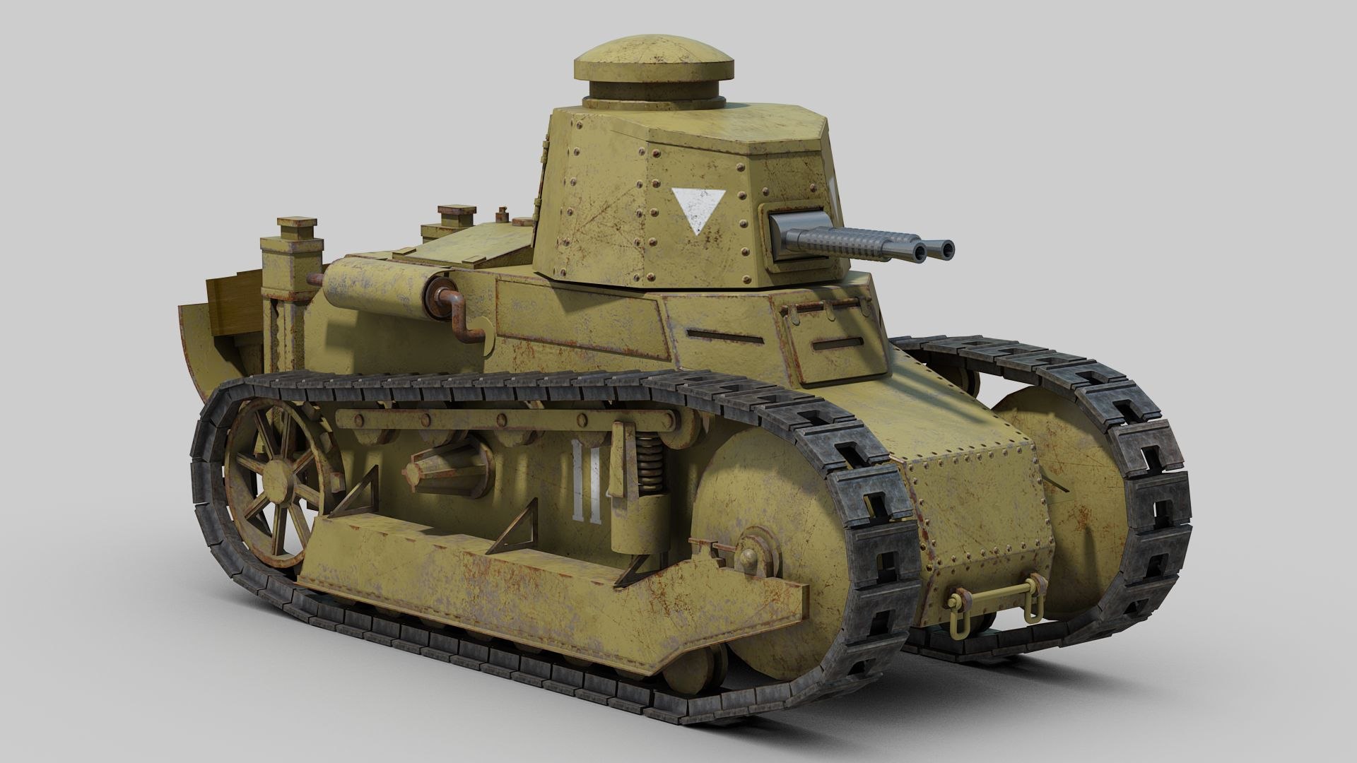 3D Fiat 3000 Tank - TurboSquid 2344127