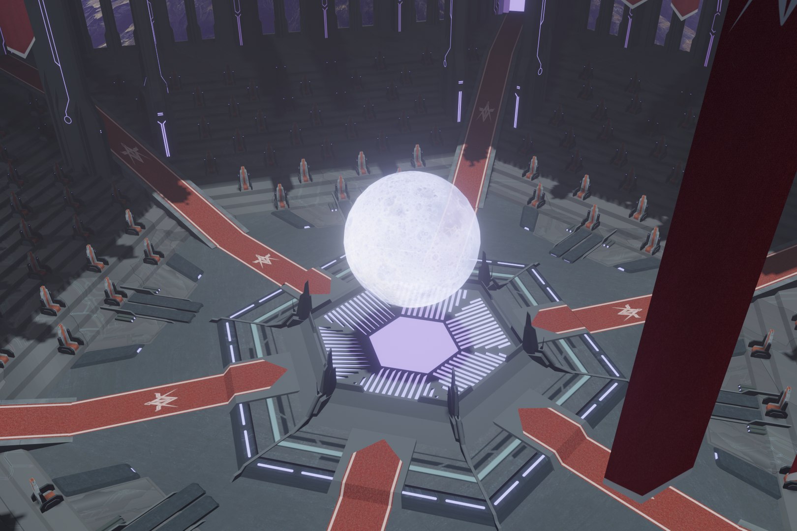 3D Sci-fi Congress House Model - TurboSquid 1809090
