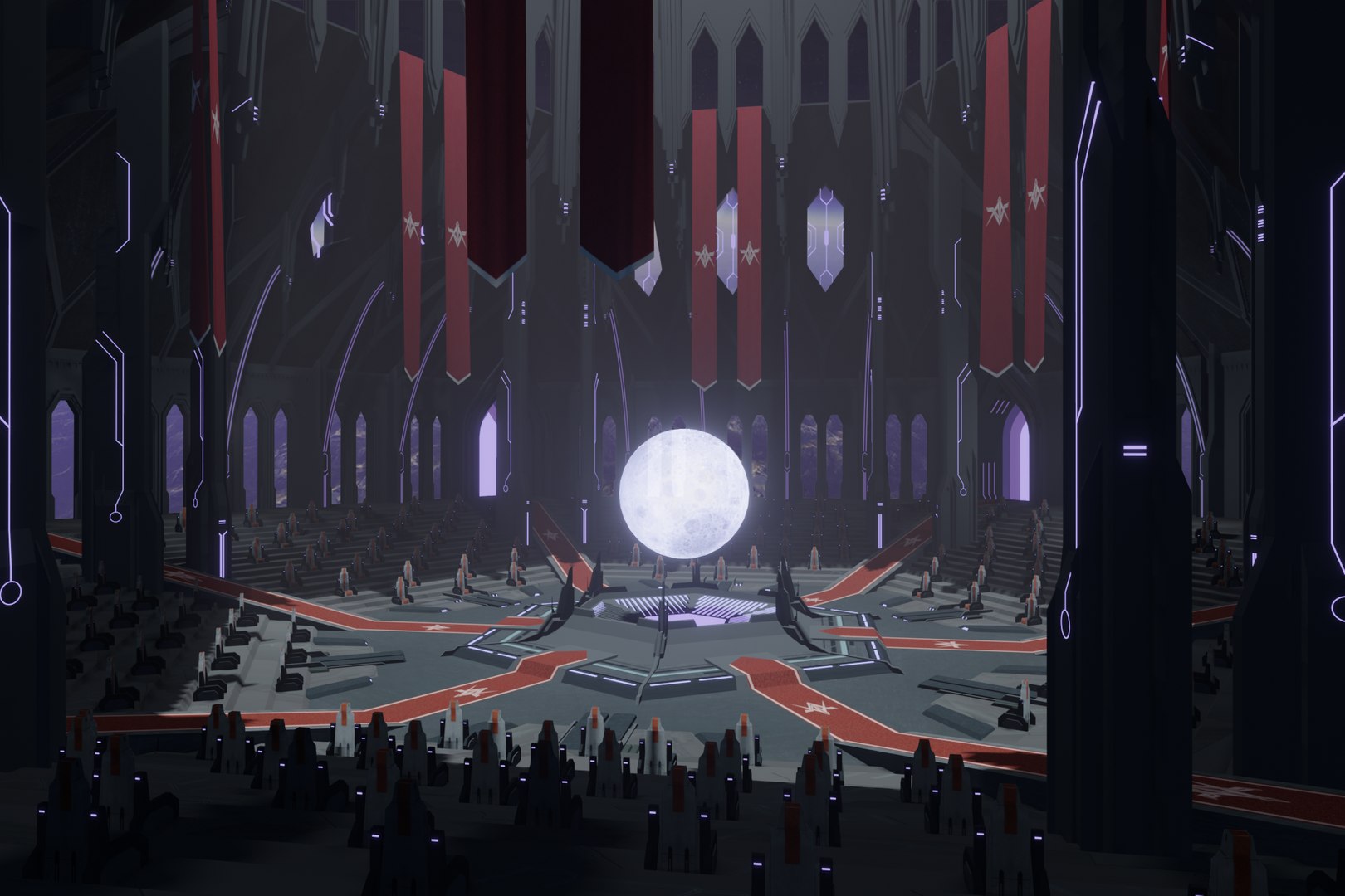 3D Sci-fi Congress House Model - TurboSquid 1809090