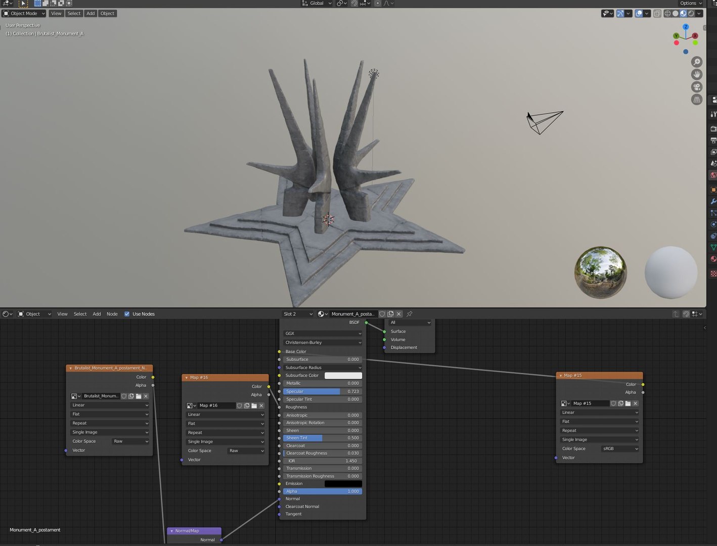 3D Brutalist Monument Model - TurboSquid 2110726